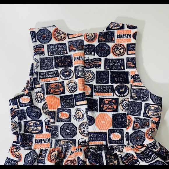Anthropologie | Dresses | Maison Julespostage Stamp Print Dress Xl ...